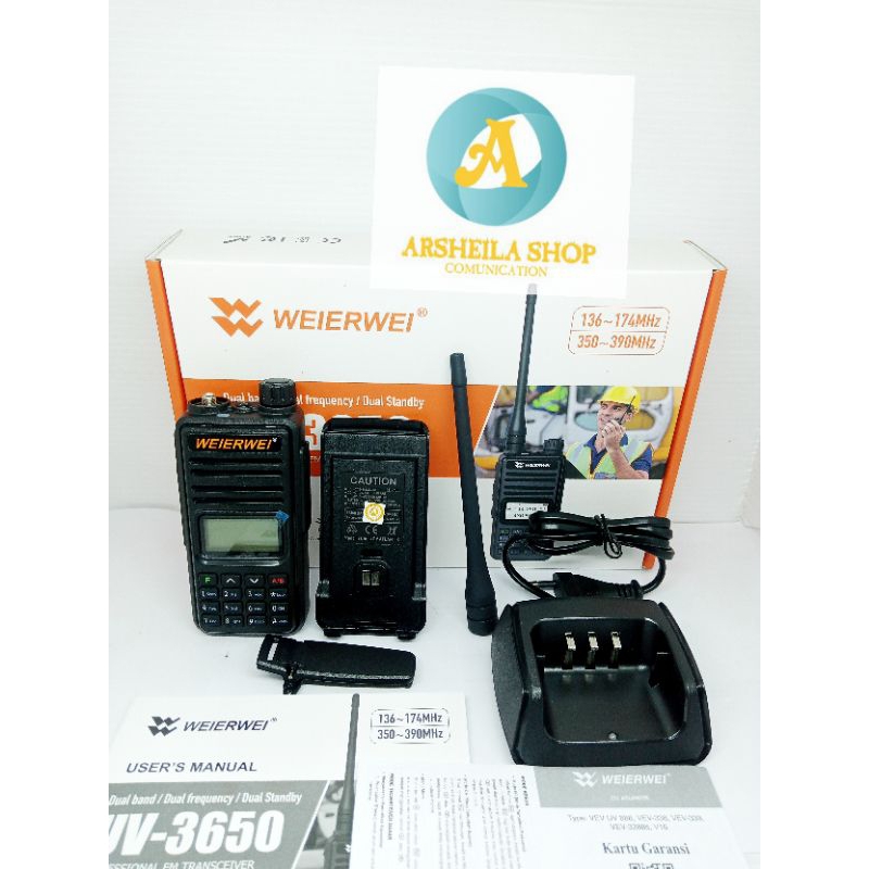 Jual Ht weierwei uv 3650 dual band | Shopee Indonesia