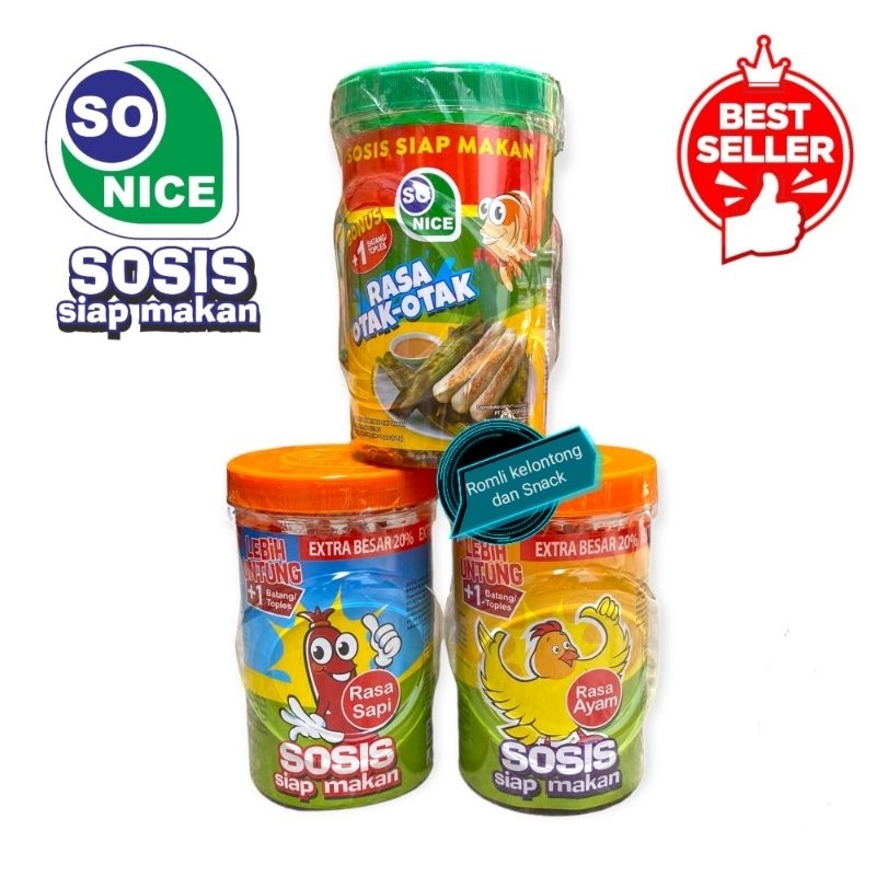 Jual Sosis So Nice Ayam / Sapi / Otak-Otak (24+1 Pcs 17g) | Shopee ...