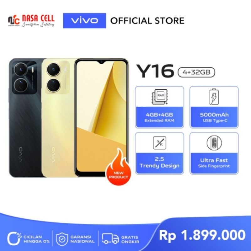 Jual VIVO Y16 4GB/32GB (BARU) | Shopee Indonesia
