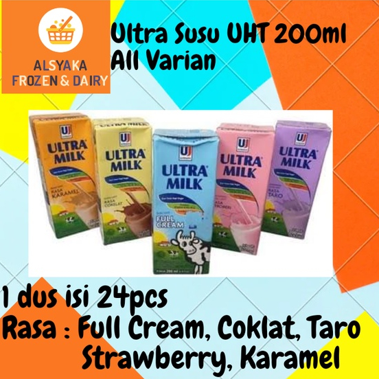 Jual Ultra UHT 200ml Semua Varian Rasa (1 karton isi 24 pcs) | Shopee ...