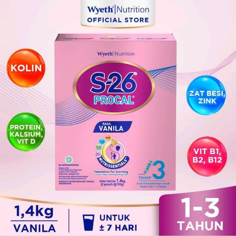 Jual S26 Procal & Promise Box 1.400g Tahap 3 & 4 - Susu Pertumbuhan ...