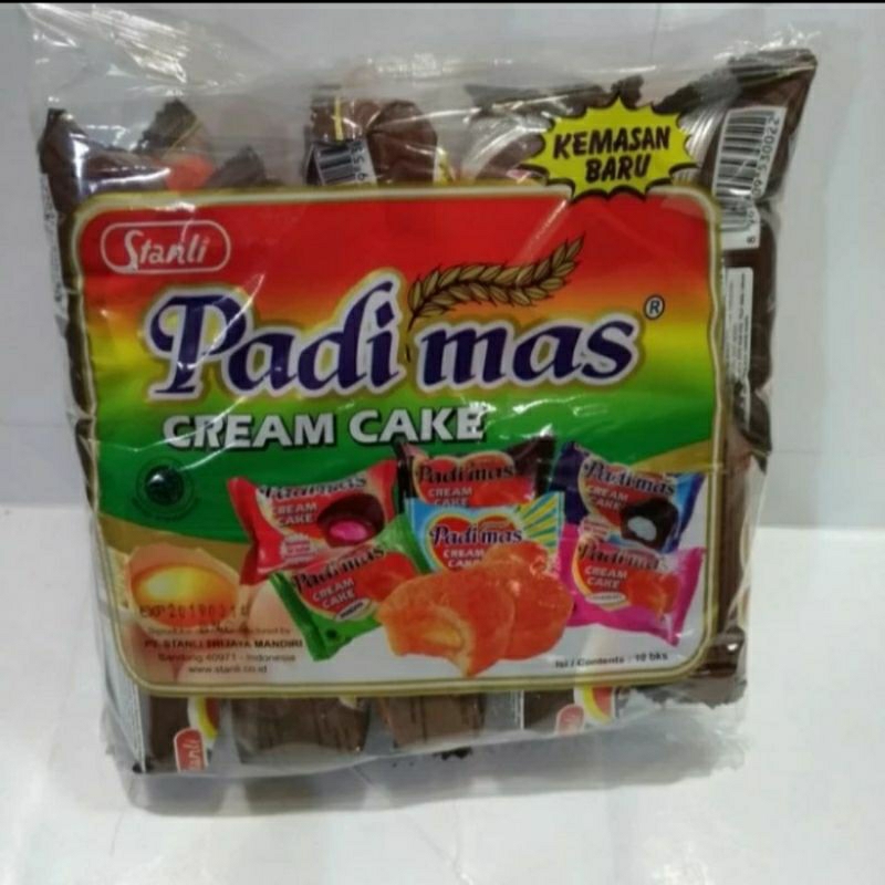 Jual bolu padimas cream cake isi 10 bks | padi mas | Shopee Indonesia