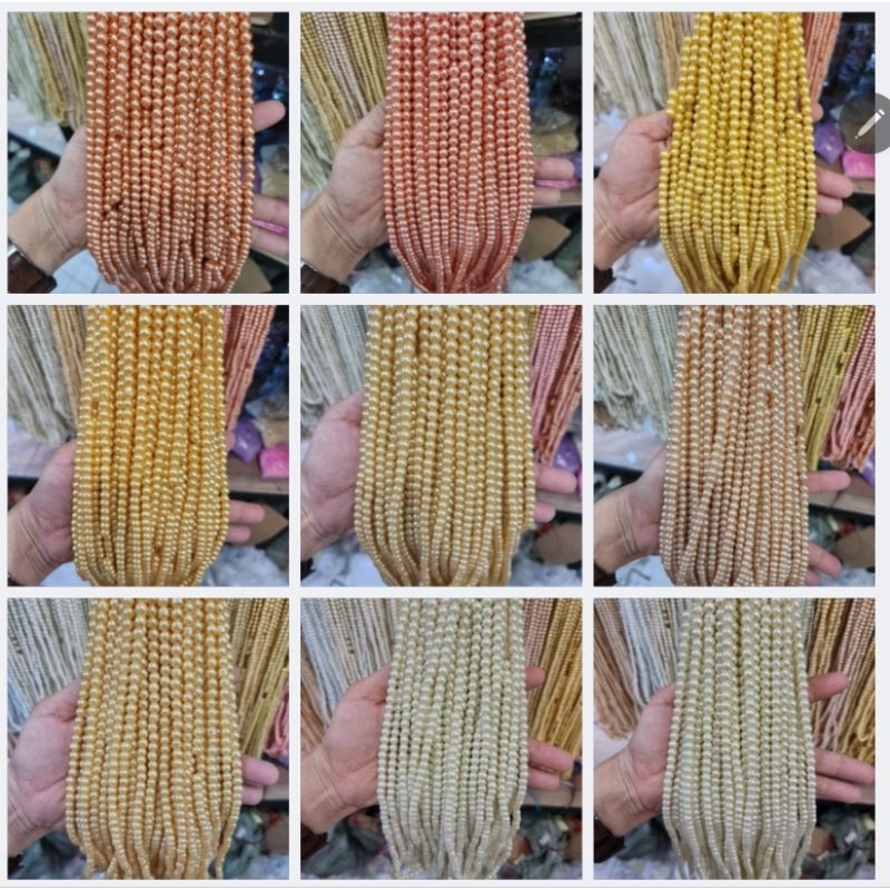 Jual MUTIARA BERAT 6mm seri putih, salem, kuning, hitam MUTIARA ...