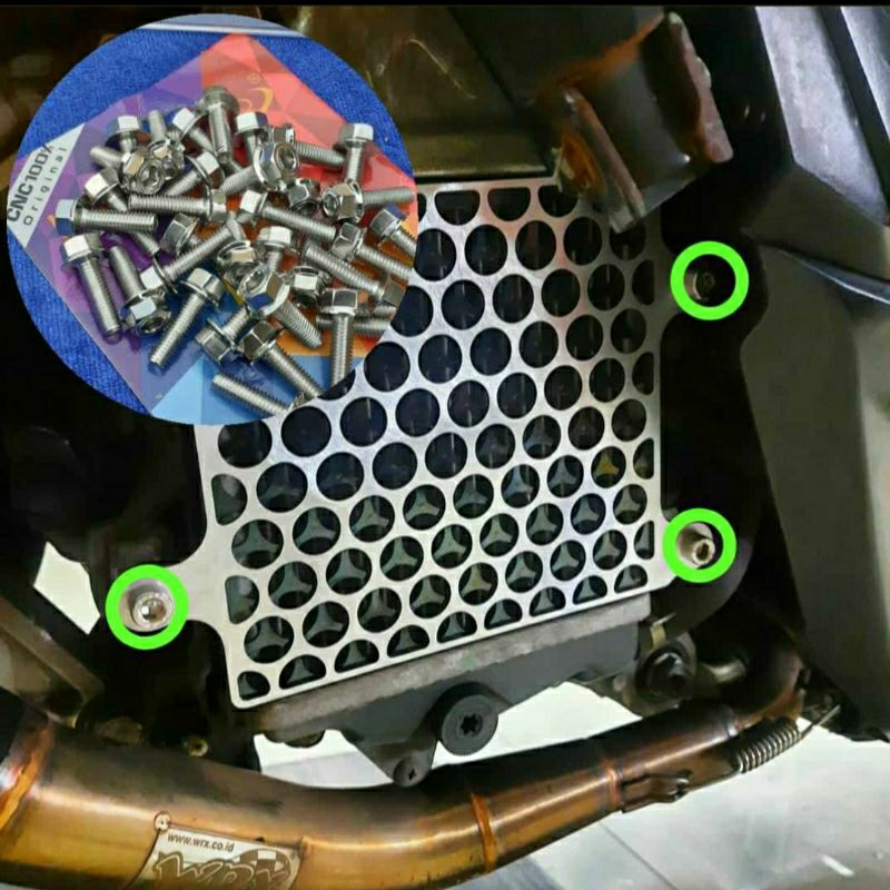 Jual Baut radiator baut cover radiator stainless 2kunci | Shopee Indonesia