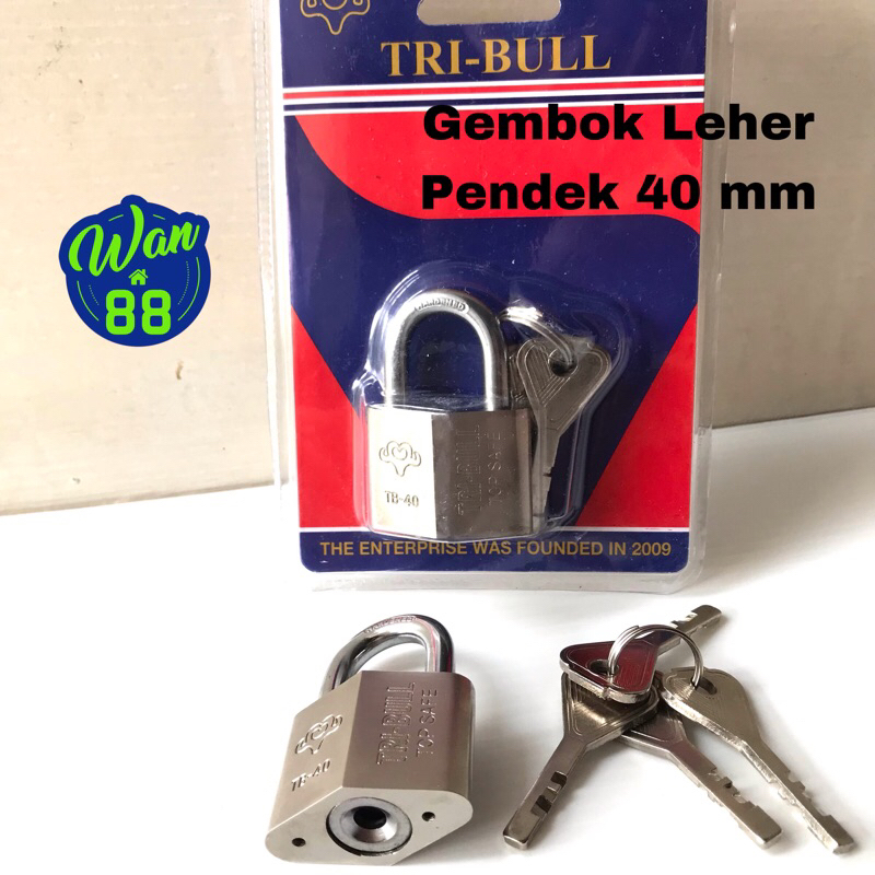 Jual Gembok Leher Pendek 40mm TRI-BULL Heavy Duty 4 anak kunci | Shopee ...