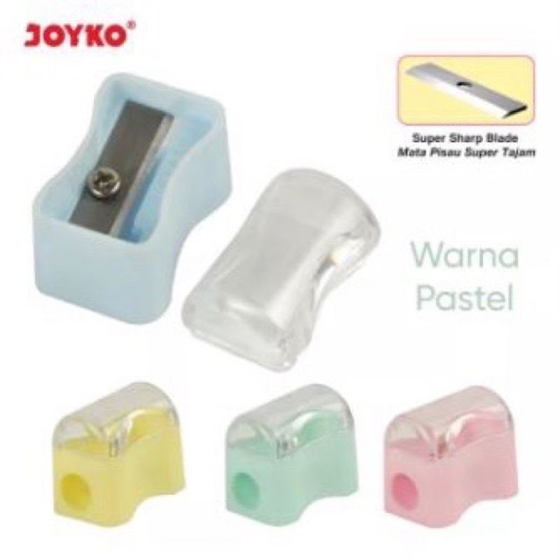 Jual PERUNCING PENSIL Rautan Serutan Sharpener Joyko B-167 Pastel Color ...