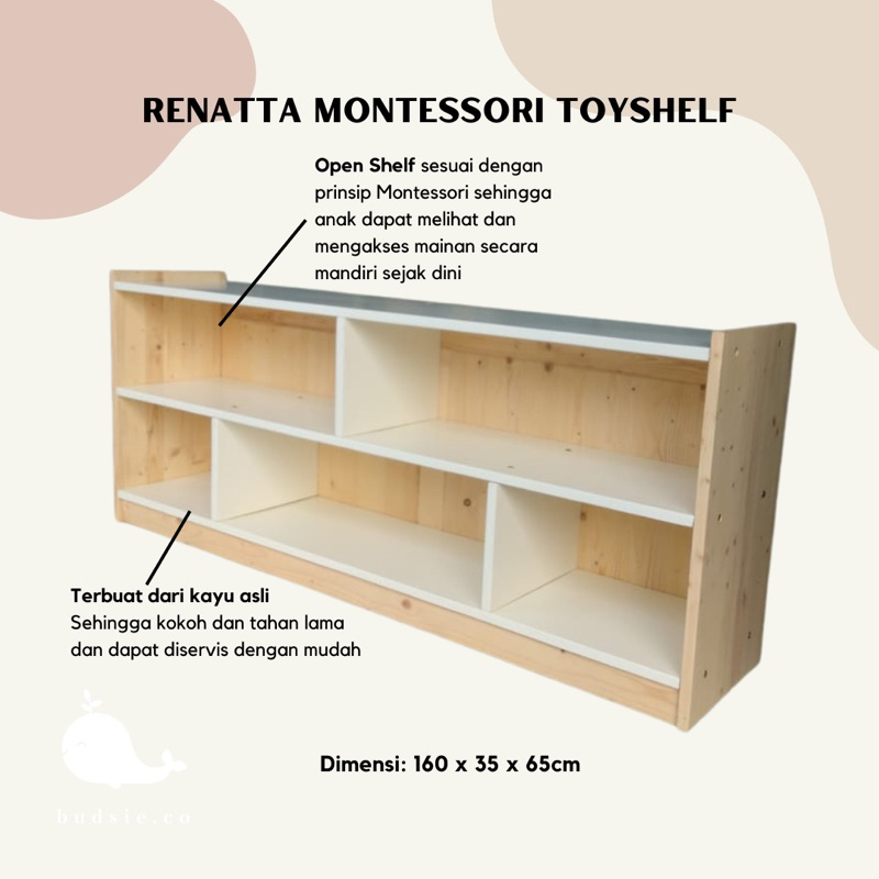 Jual RENATTA Montessori Toyshelf | Rak Mainan Anak Montessori | Shopee ...