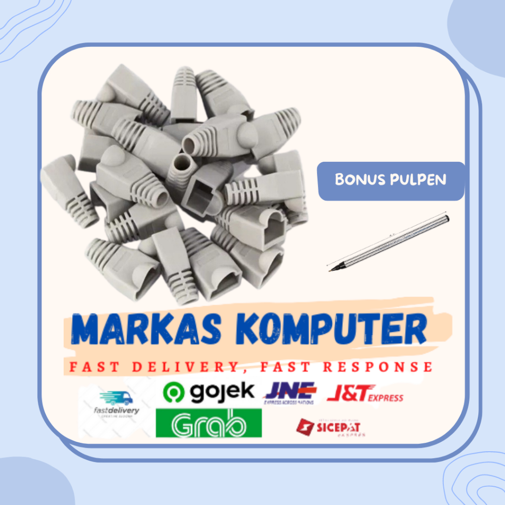 Jual Plug boot / Plug booth / Karet pelindung RJ45 Kabel LAN 50pcs ...