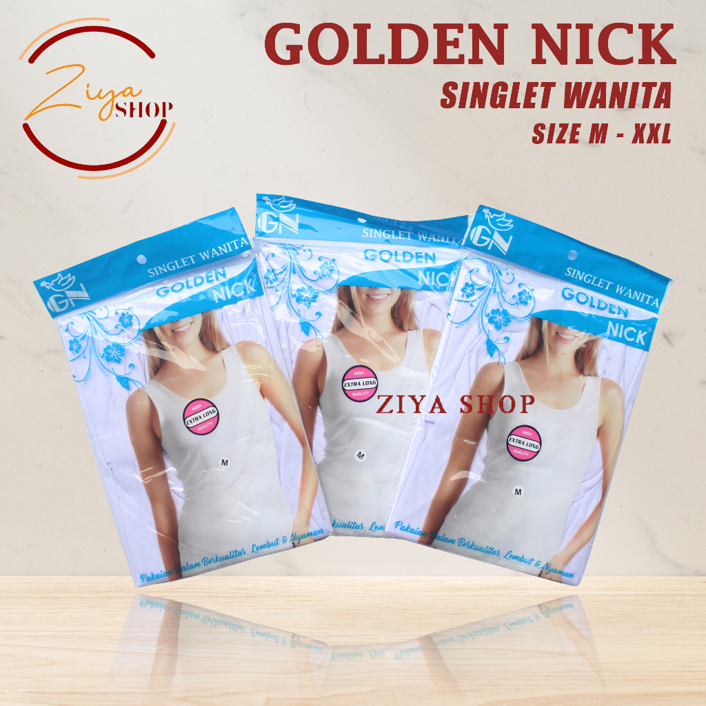 Jual ( 3pc - 6pc ) Singlet Golden Nick Dewasa | Kaos Dalam Wanita ...