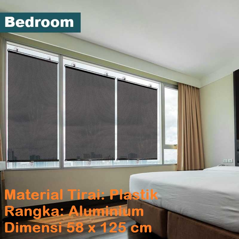 Jual Tirai Roller Blind Kirey Anti-Sinar Terang Matahari Ukuran ...