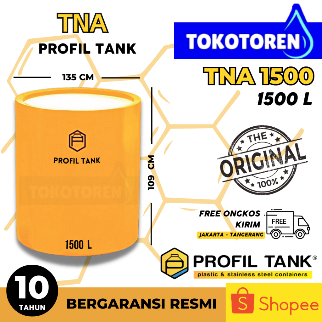 Jual PROFIL TANK TNA 1500 LITER OPEN TOP TANK GARANSI RESMI | Shopee ...