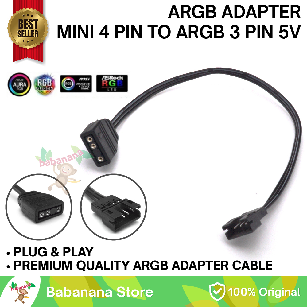 Jual Kabel Adapter ARGB 4 Pin Mini to 3 PIN ARGB 5V Converter LED Cable ... Jual Kabel Adapter ARGB 4 Pin Mini to 3 PIN ARGB 5V Converter LED Cable ...