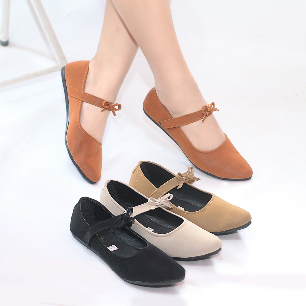 Jual FLATSHOES WANITA SEPATU TEPLEK CEWEK SOL KARET CASUAL BALET STYLE ...