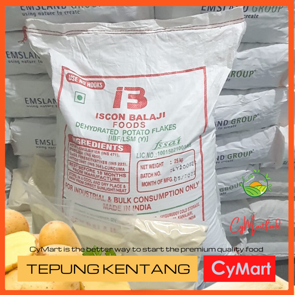 Jual Tepung Kentang / Potato Flakes (iscon balaji) 1 Zak (25Kg ...