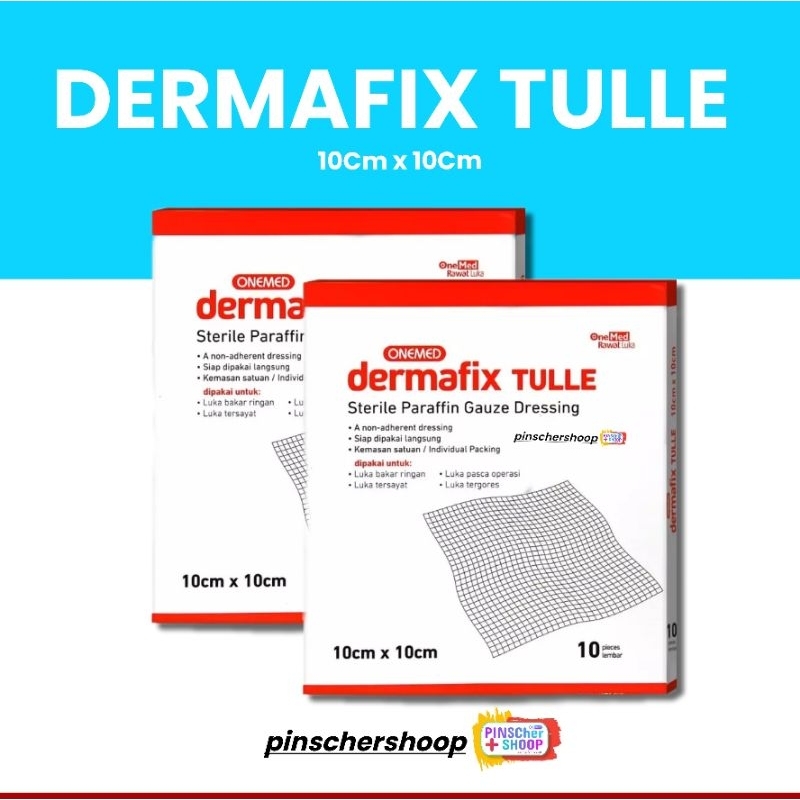 Jual Dermafix Tulle 10 x 10 Cm Steril Paraffin Gauze Dressing Onemed ...