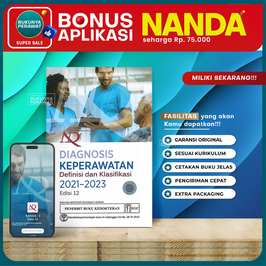 Jual (ORIGINAL) DIAGNOSIS KEPERAWATAN NANDA 2021-2023 Edisi 12 + APPS NANDA | Shopee Indonesia