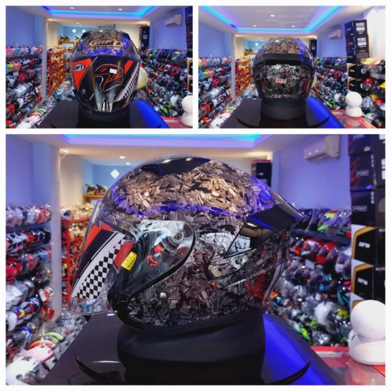 Jual HELM GIFT SARGON CARBON FORGET | Shopee Indonesia