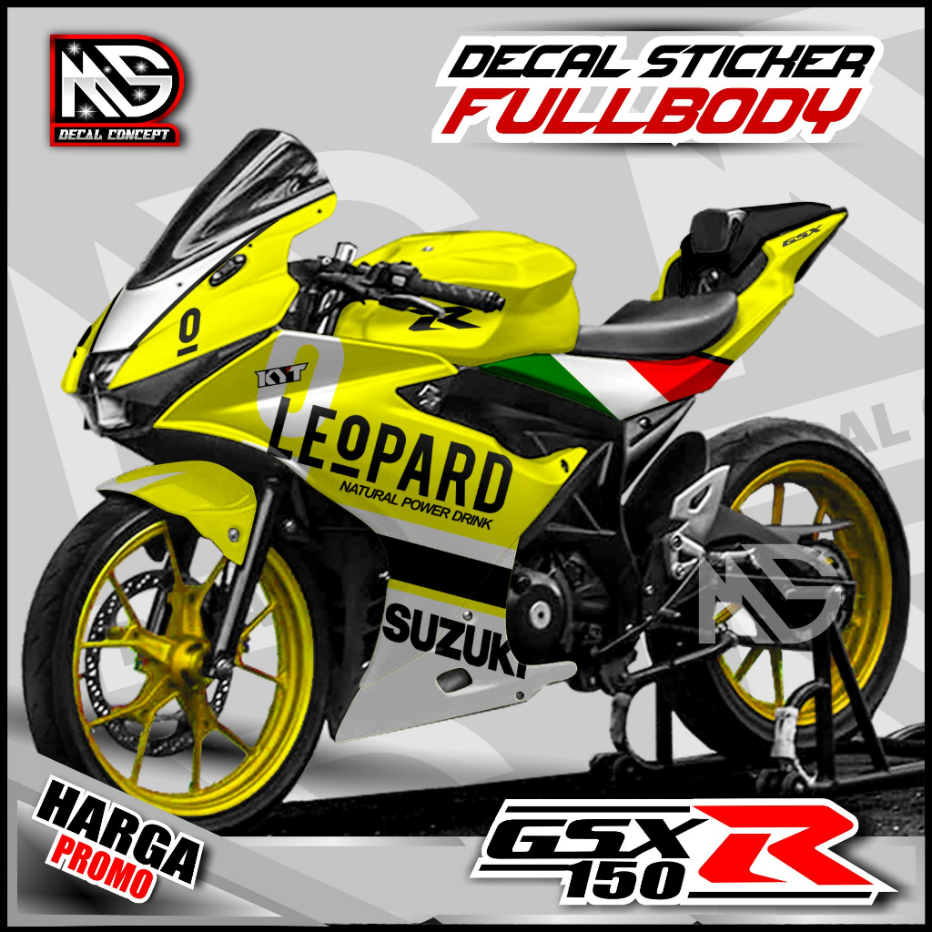 Jual Decal GSX150R / Stiker GSX 150 / Decal Leopard GSX 150 Fullbody ...