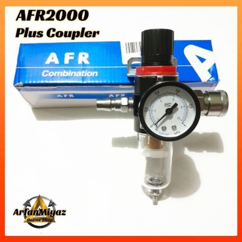 Jual AIR FILTER REGULATOR KOMPRESOR ANGIN MODEL AFR2000 PLUS COUPLER ...