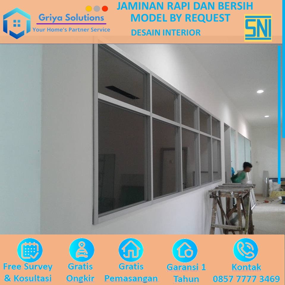 Jual Partisi Gypsum GRC Sekat Dinding 2sisi, Interior Minimalis Modern ...