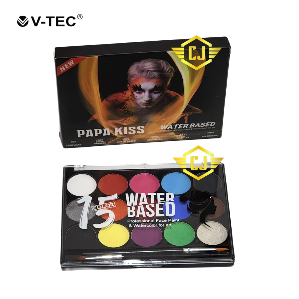 Jual Face & Body Art Painting Kit 15 Color Set + Brush FAC402 ( Cat ...