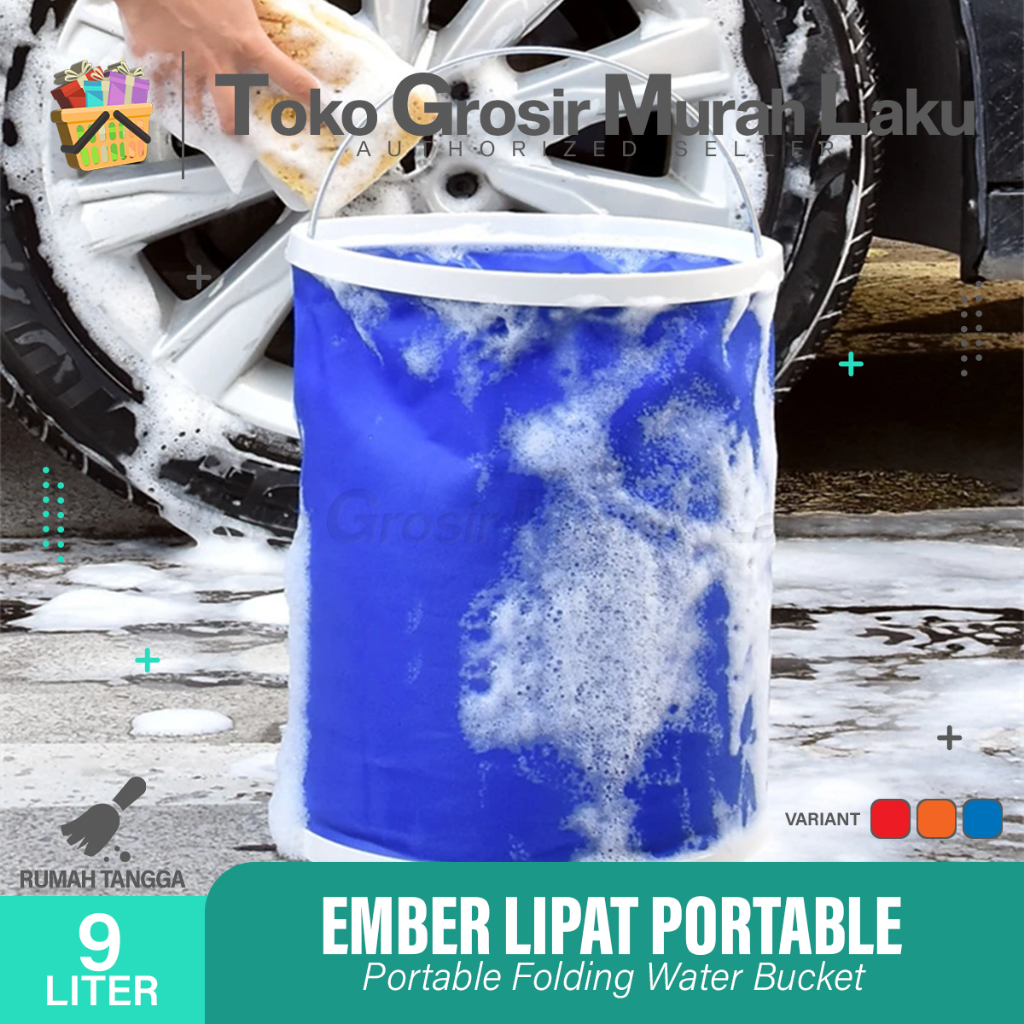 Jual EMBER LIPAT PORTABLE / BASKOM EMBER SILIKON 9 L SERBAGUNA CUCI ...