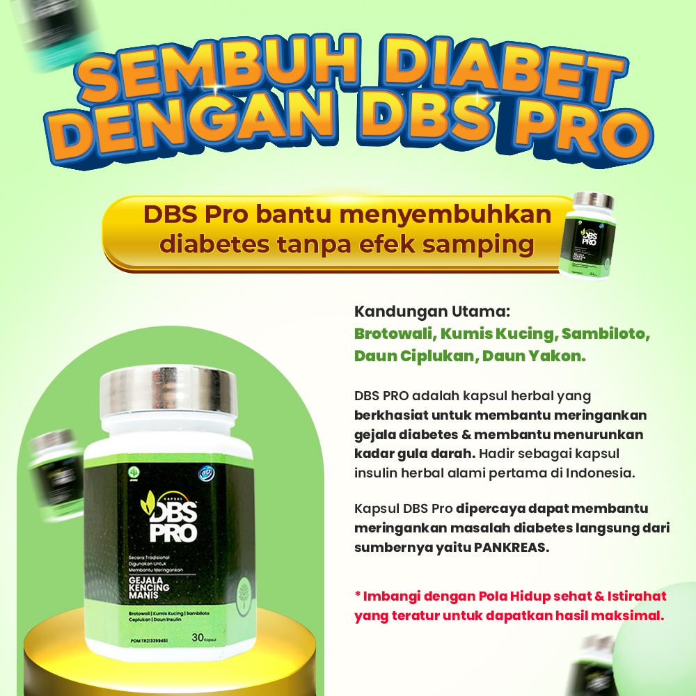 Jual DBS PRO Herbal Diabetes Original 1 Botol isi 30 kapsul | Shopee ...