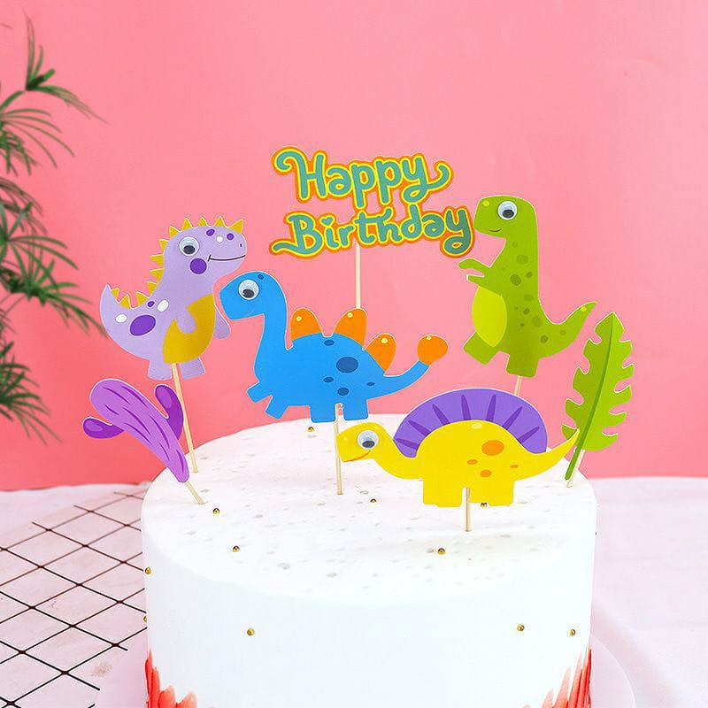 Jual [1 set] cake topper dinosaurus dekorasi kue cake | Shopee Indonesia