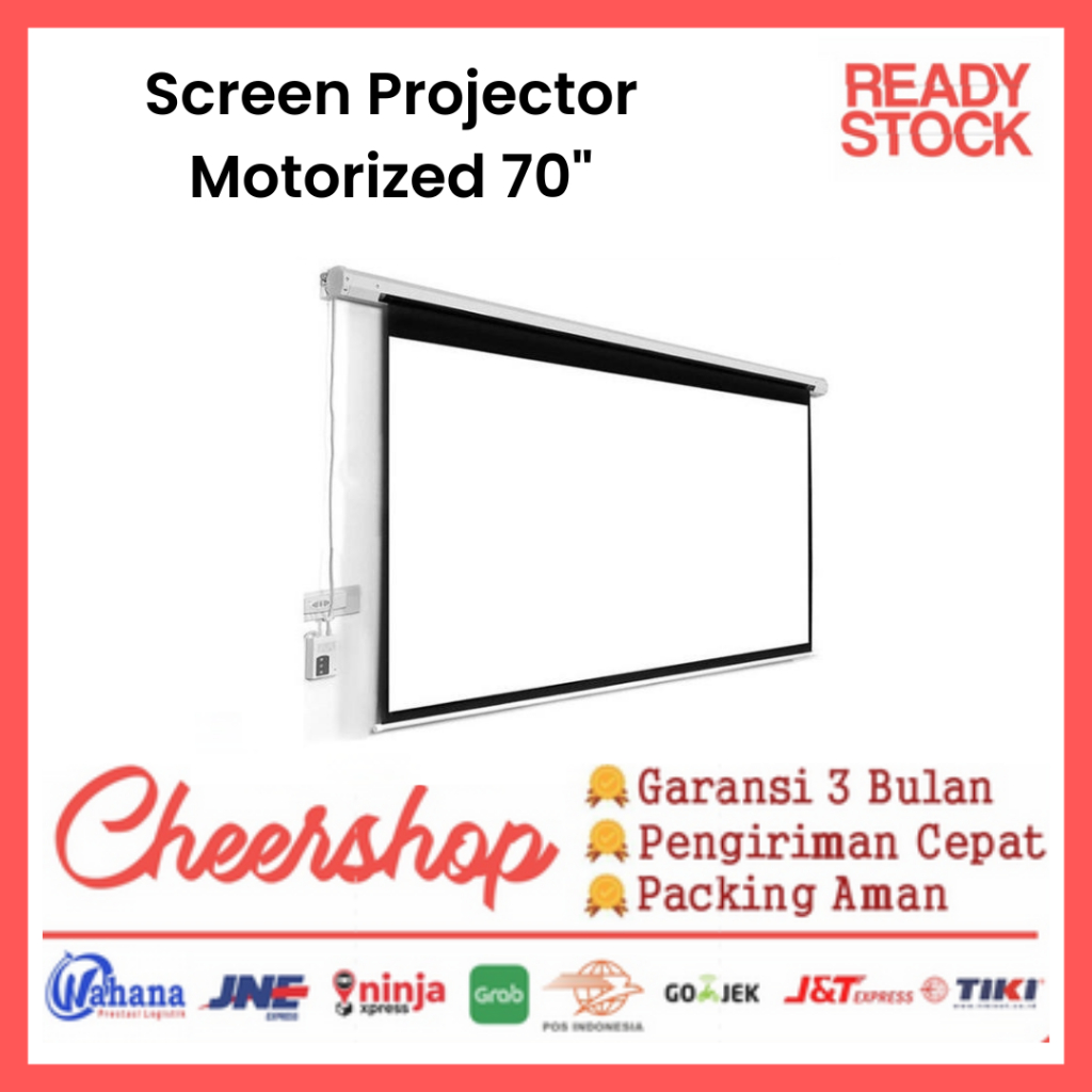 Jual SCREEN PROYEKTOR MOTORIZED 70" LAYAR PROJECTOR ELECTRIC 70INCH ...