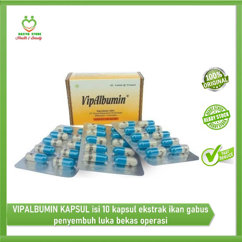 Jual VIPALBUMIN KAPSUL isi 10 kapsul ekstrak ikan gabus penyembuh luka ... Jual VIPALBUMIN KAPSUL isi 10 kapsul ekstrak ikan gabus penyembuh luka ...