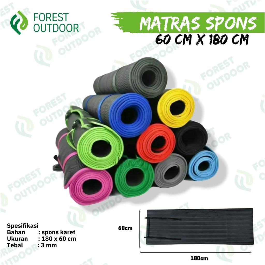 Jual Matras karet matras yoga matras spon / Matras Camping Size 180 x ...