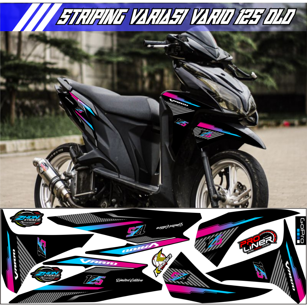Jual STRIPING VARIASI HONDA VARIO 125 OLD STICKER VARIASI PLAT BODI SIMPLE ELEGAN | Shopee Indonesia