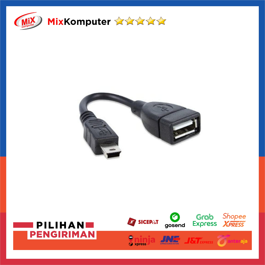 Jual Kabel OTG Mini USB 5Pin to USB Female | Shopee Indonesia