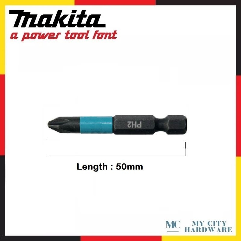 Jual MATA OBENG Makita Impact Driver Bit Black PH2 50MM , Mata Obeng ...