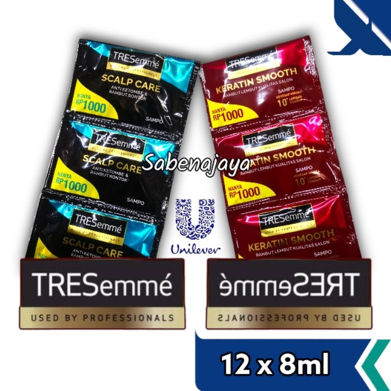 Jual Shampoo Tresemme Sachet Harga per Renceng (Isi 12 pcs) | Shopee ...