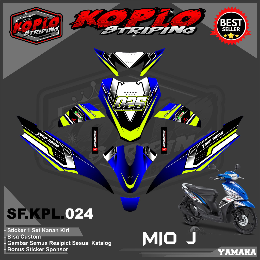 Jual Stiker Decal Full Body Motor Yamaha Mio J - Sticker Decal Full ...