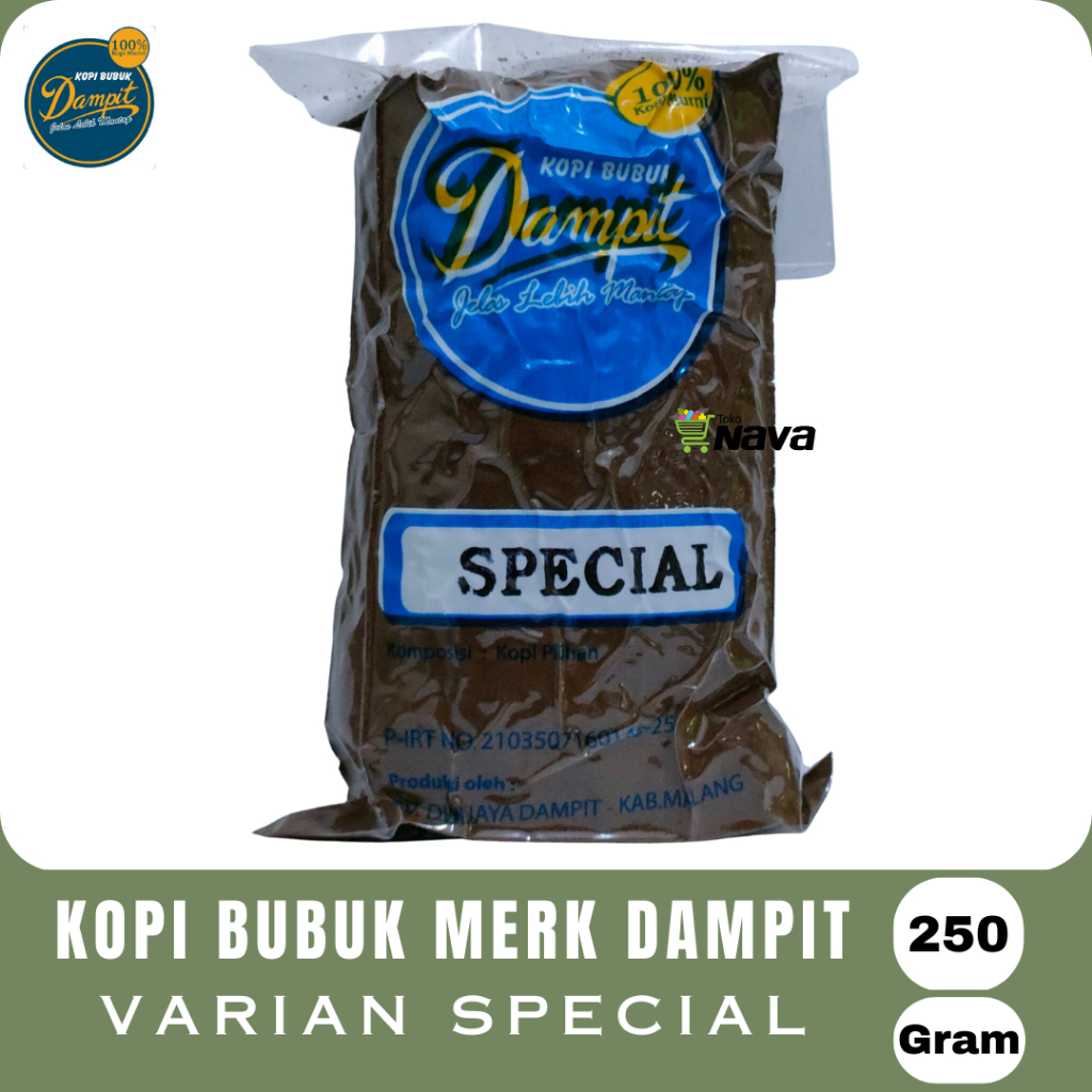 Jual KOPI BUBUK MERK DAMPIT VARIAN SPECIAL 250 G / KOPI BUBUK ROBUSTA ...