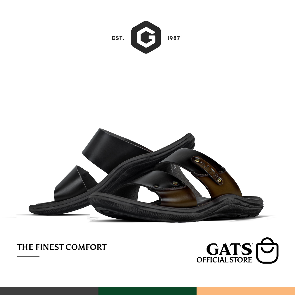 Jual GATS - GH 002 - Sandal Kulit Pria Casual | Shopee Indonesia