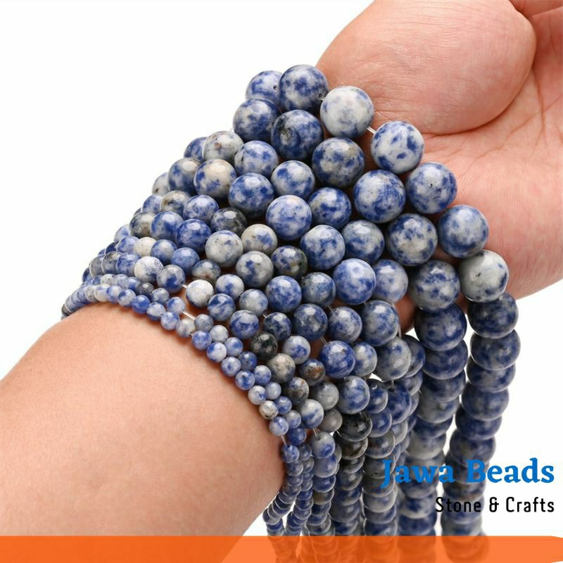 Jual Manik Batu Blue sodalite Kuarsa Bulat Biru Alami 4-12mm | Shopee ...