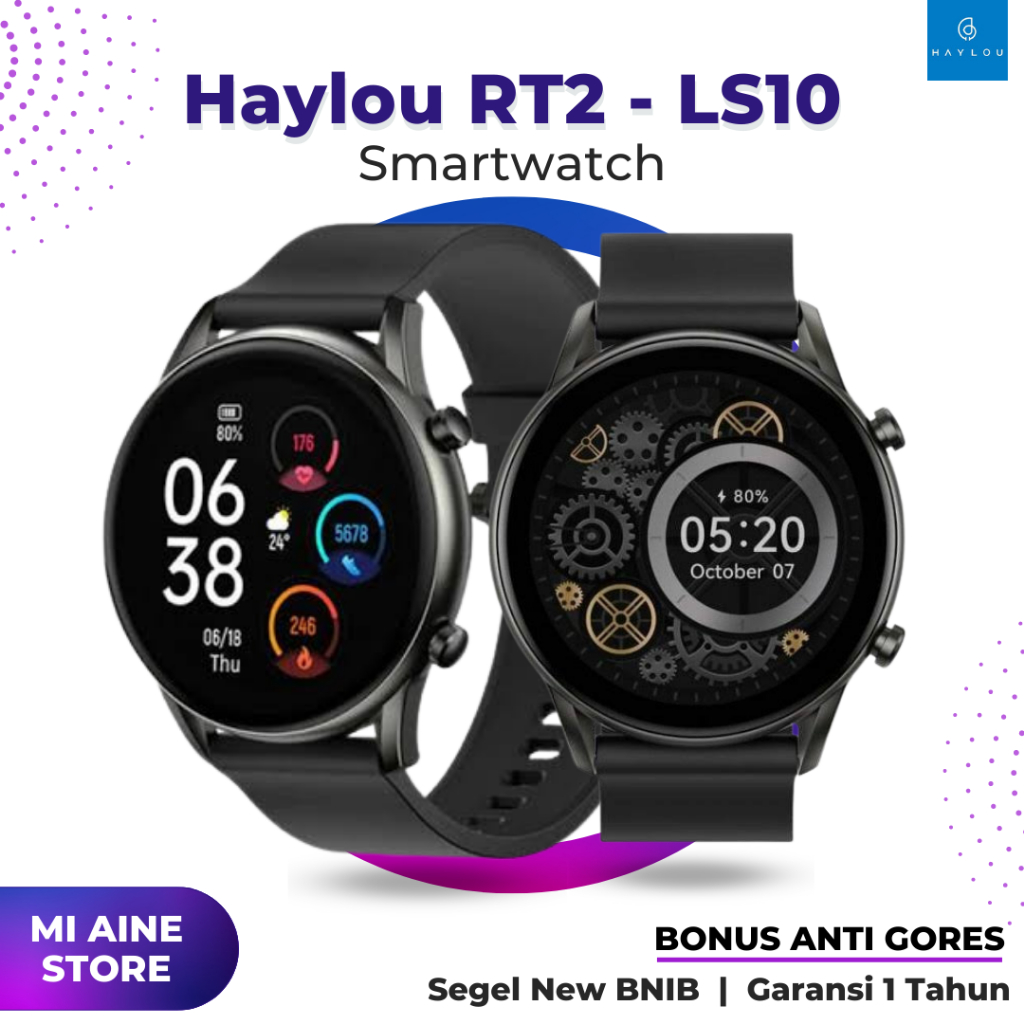 Jual Haylou RT2 LS10 Smartwatch IP68 Sport SpO2 Smart Watch HD Display ...