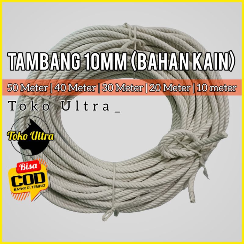 Jual TALI TAMBANG KAIN 10MM (50 METER) TALI 10MM / TAMBANG 10MM ...