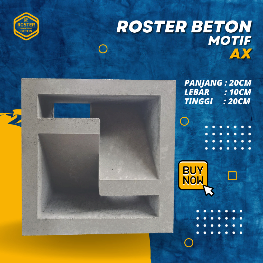 Jual Roster Beton Minimalis,Loster Udara, Atau lubang Angin Motif AX ...