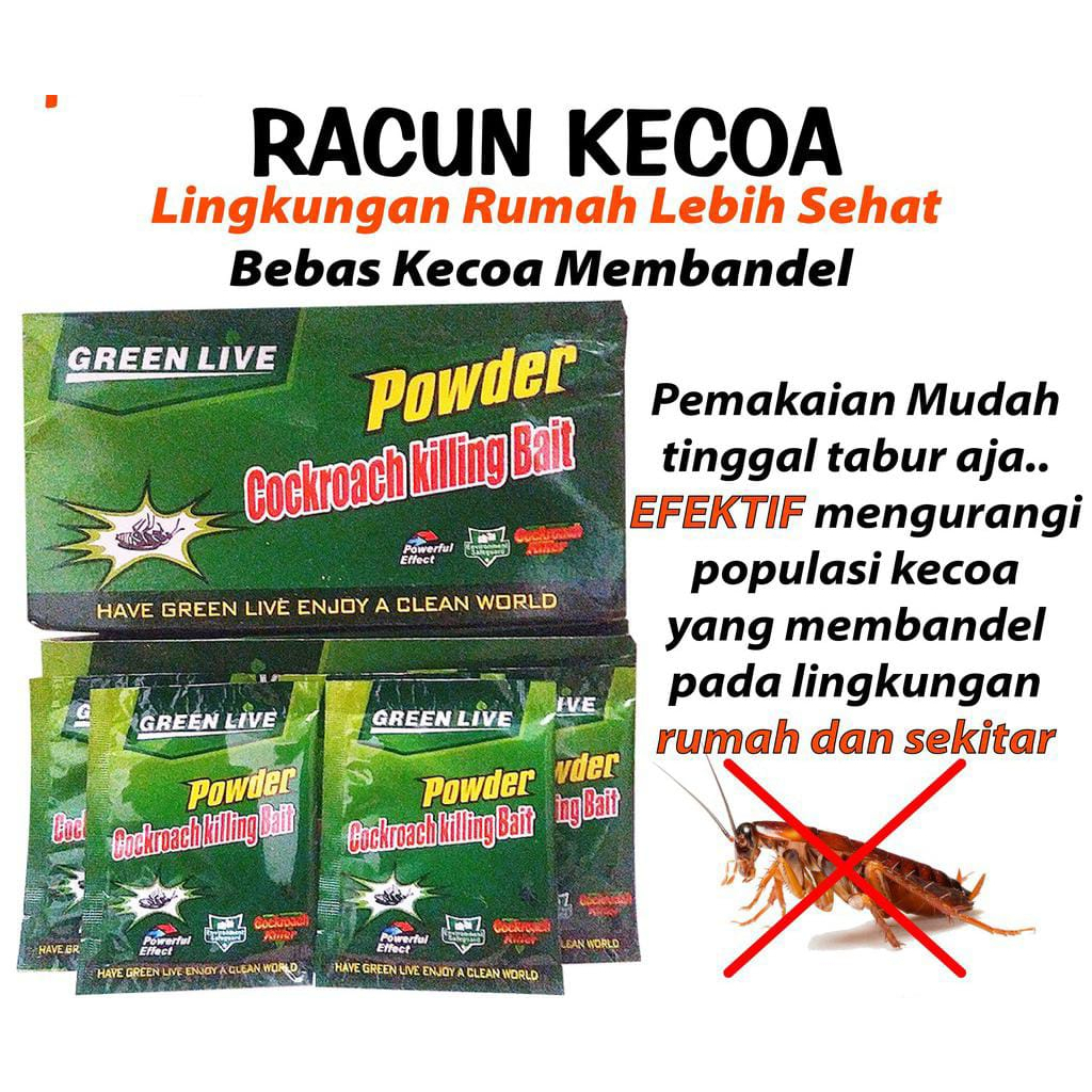 Jual RACUN KECOA DAN SEMUT/RACUN SERANGGA/PEMBASMI SERANGGA BUBUK 2pc | Shopee Indonesia