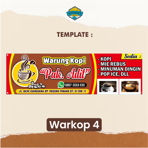 Jual Cetak Spanduk Banner Warkop Desain Kekinian | Shopee Indonesia