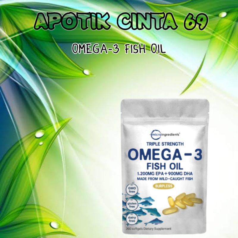 Jual Omega 3 Fish Oil Original - Microingredients Triple Strength Omega ... Jual Omega 3 Fish Oil Original - Microingredients Triple Strength Omega ...