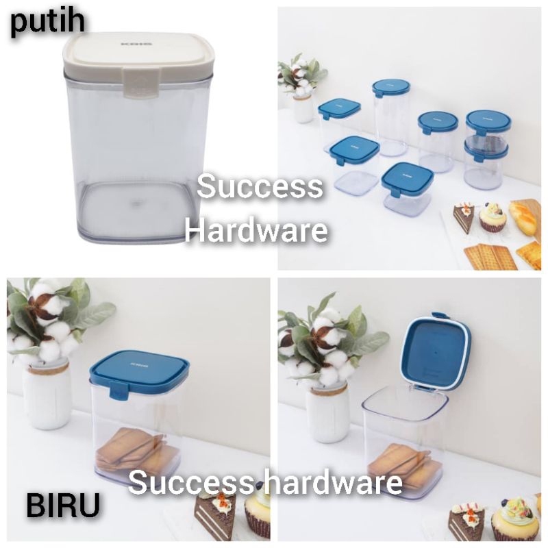 Jual KRIS STOPLES SQUARE 1.5 LTR / SQUARE FOOD CANISTER 1500ML | Shopee ...