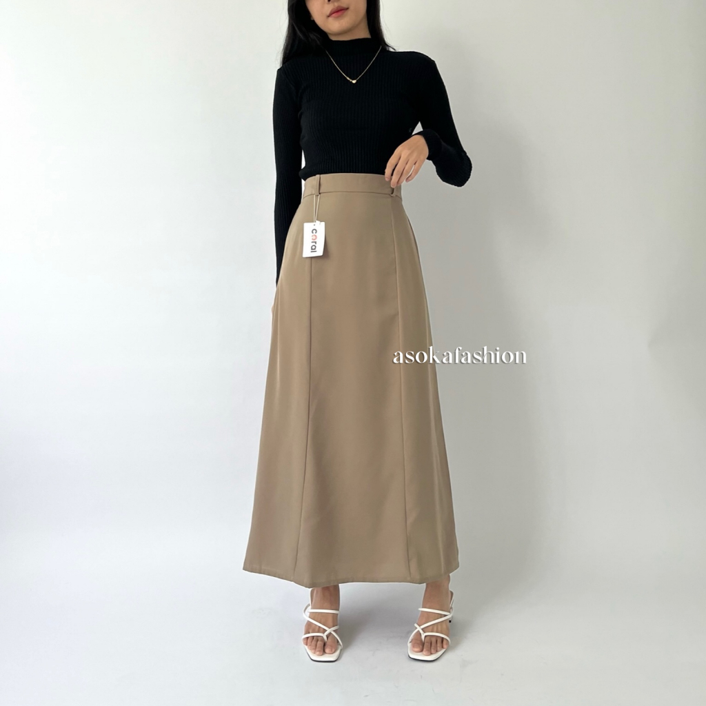 Jual ASOKA Naya Skirt 1905 - Rok Korean - A-Line Maxi Skirt - Rok ...
