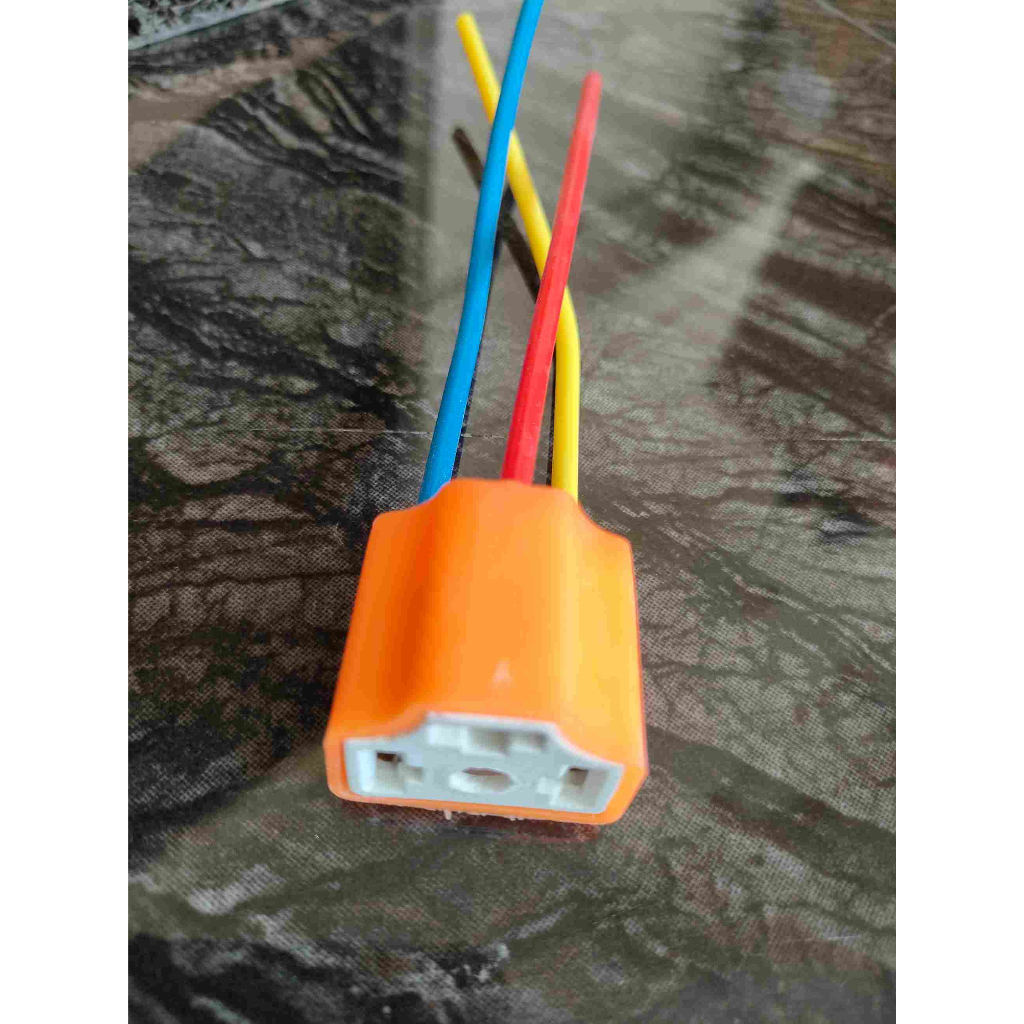 Jual Socket Relay Ceramik Soket Relai Keramik Kaki 3 H4 + Kabel 10 cm ...
