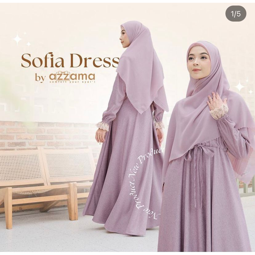 Jual Sofia Dress by Azzama Pakaian Muslimah | Shopee Indonesia