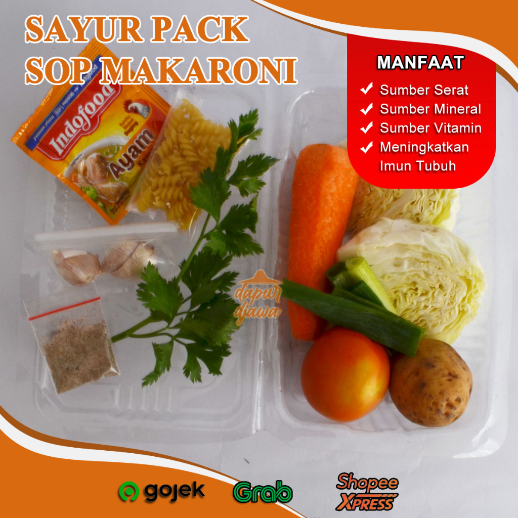 Jual SAYUR SOP MAKARONI SAYURAN MAKANAN SEGAR FRESH SEHAT BEKU KERING ...